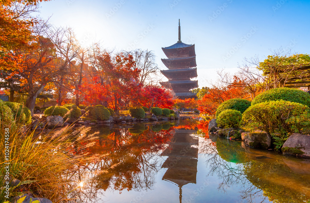 The most beautiful viewpoint of Toji(To-ji) is a popular tourist ...