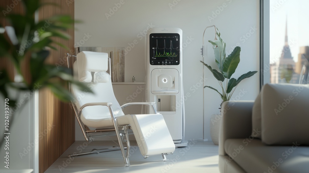 A home dialysis machine featuring a sleek design, with a user-friendly ...