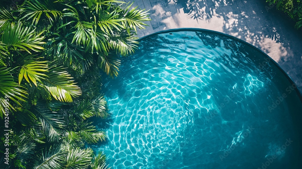 2410_210.aerial perspective calm pool water, mesmerizing circular waves ...