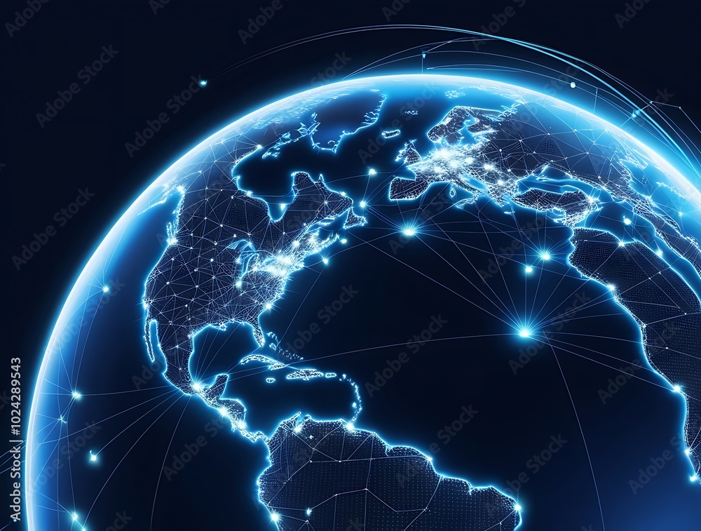 high-tech background with dynamic masterpiece of geospatial data (24 ...