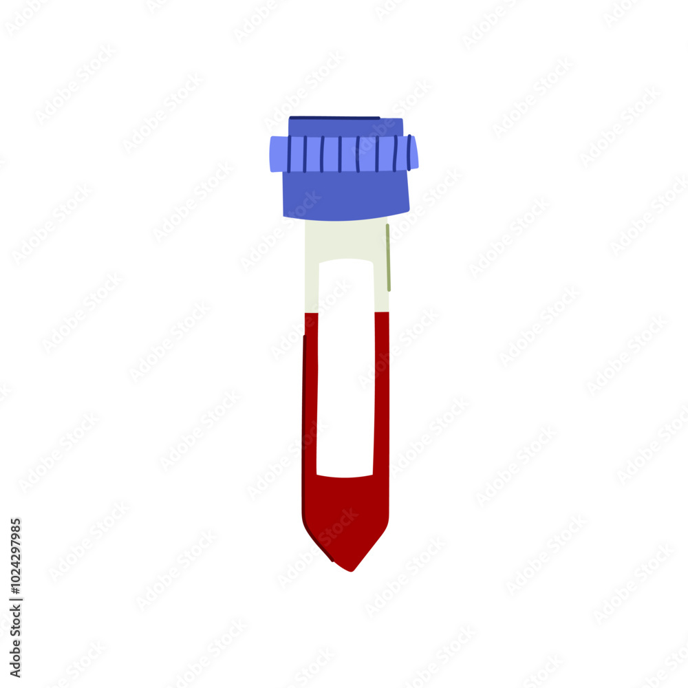 phlebotomy blood test vial cartoon. serum plasma, hematology centrifuge ...
