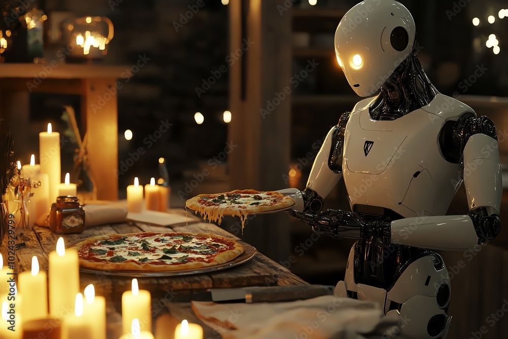 A robot that was created to make pizza and can make pizza skillfully ...