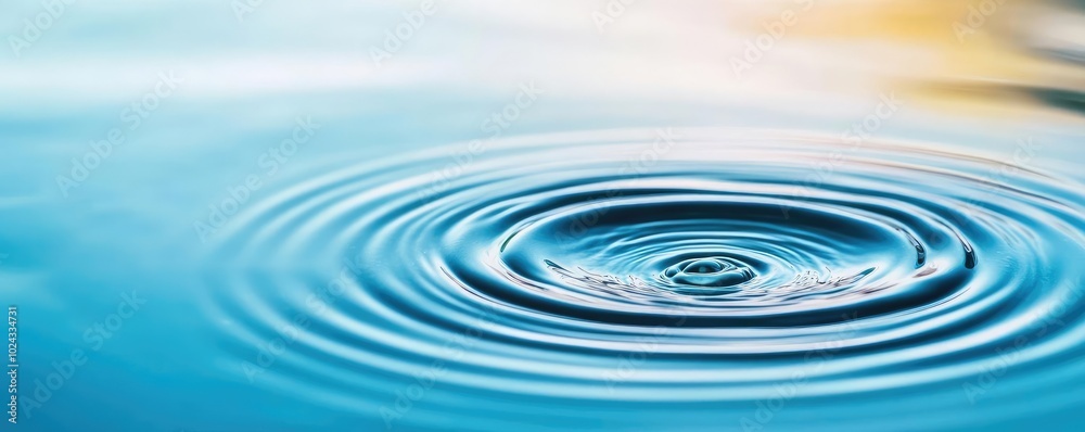 Water droplets creating ripples in a calm pond, symbolizing the subtle ...