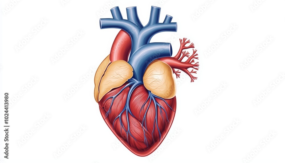 A side view of the heart, showing the symmetry between the left and ...