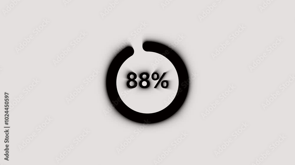 Smooth Loading animation on a black background. Loading wheel animation. loading icon animation ...