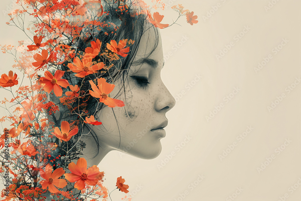 Generative AI technology cut-out graphical retro collage with vivid ...