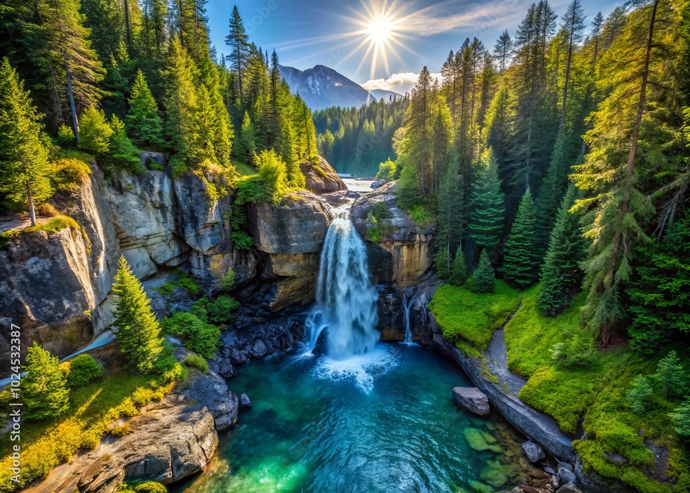 A marvelous drone shot reveals a stunning British Columbia waterfall ...