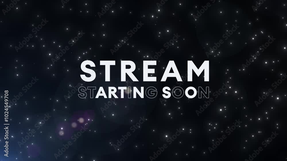 Stream starting soon animation, intro with flickering light text on ...