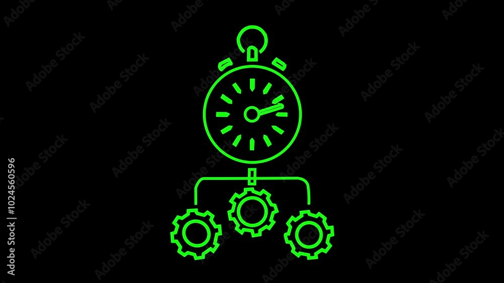Animated implementation icon designed in flat icon style, Business, or ...