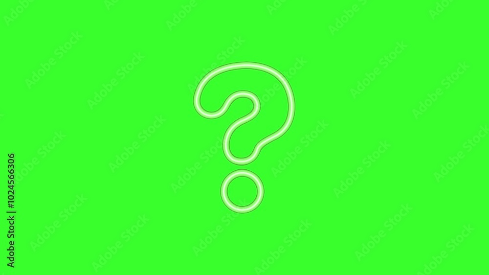 Question mark icon on transparent background. Question mark blinking ...