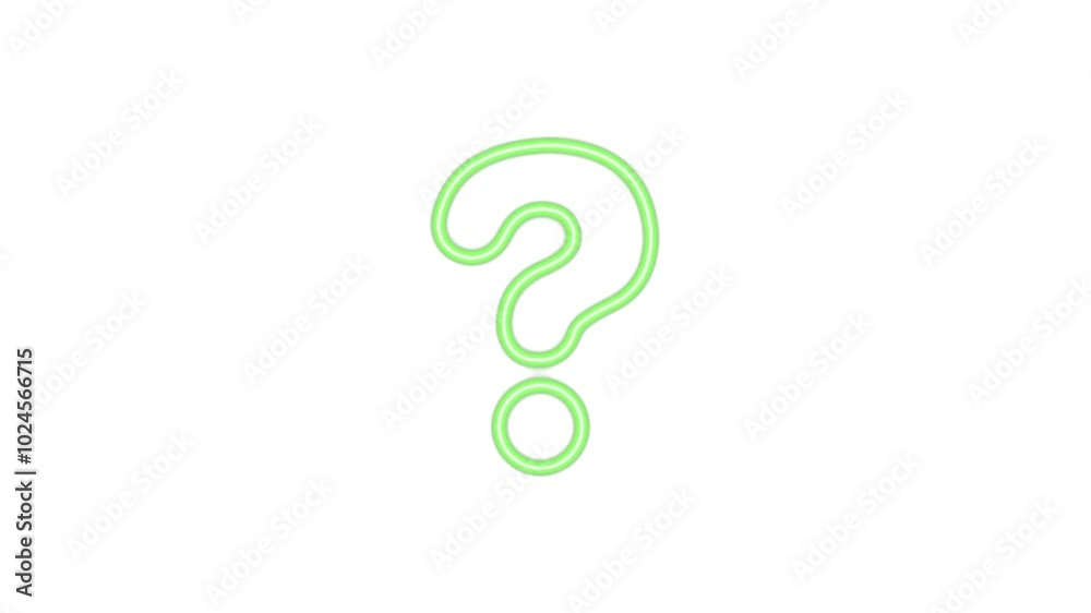 Question mark icon on transparent background. Question mark blinking ...