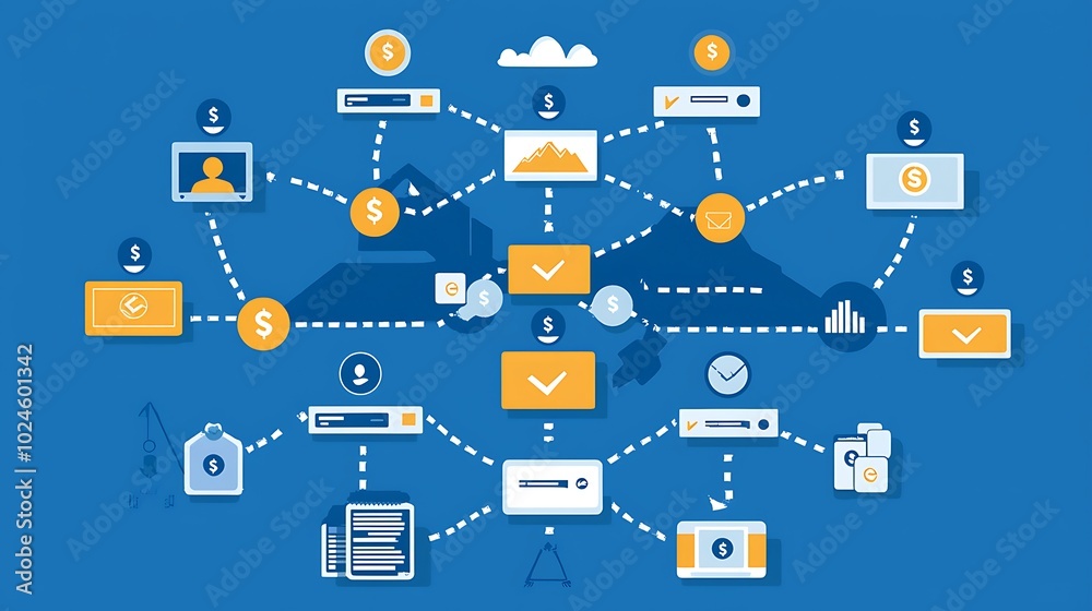Business Process Flowchart Financial Operations Strategy Data Analysis Workflow Diag Stock