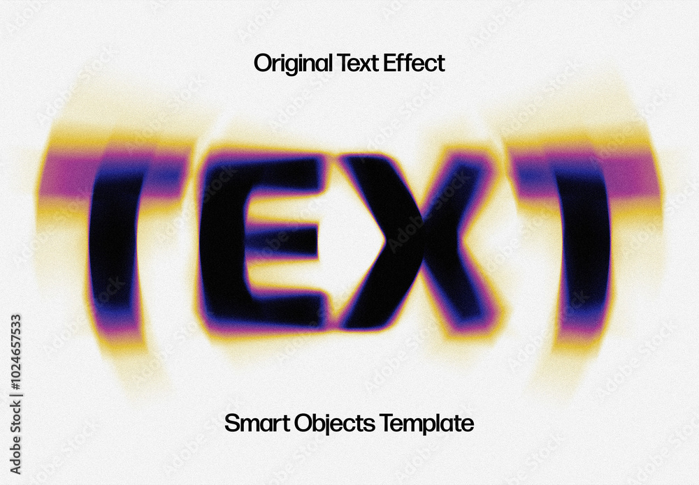Blurry Circle Text Effect Mockup Stock Template | Adobe Stock
