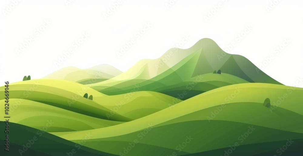 Simple green banner, a background for web design, with white space on ...
