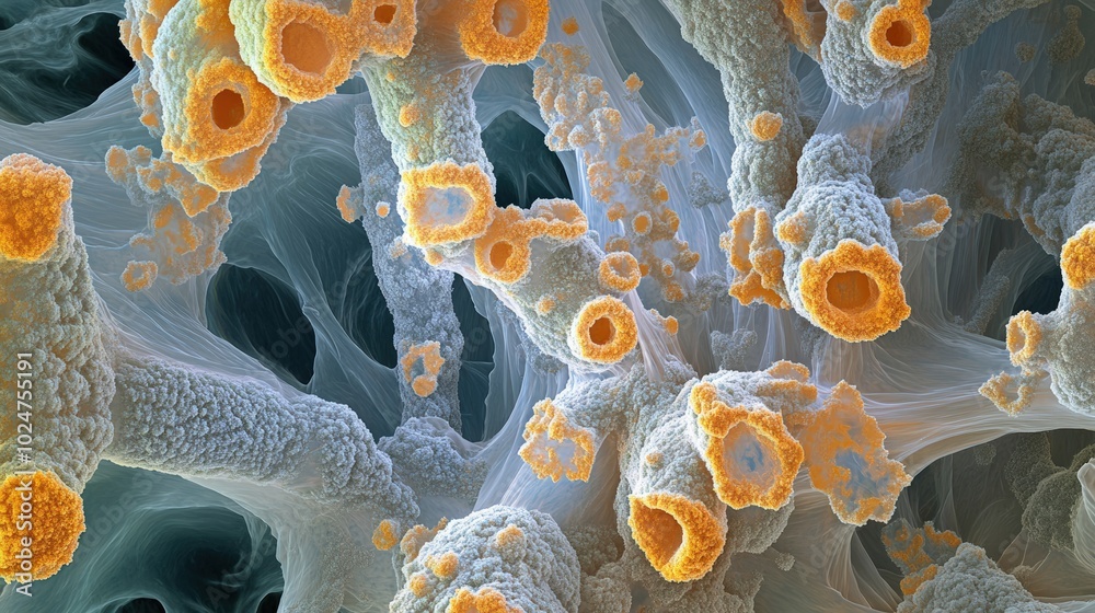 Electron Microscope Image Reveals Intricate Network of Cells with ...