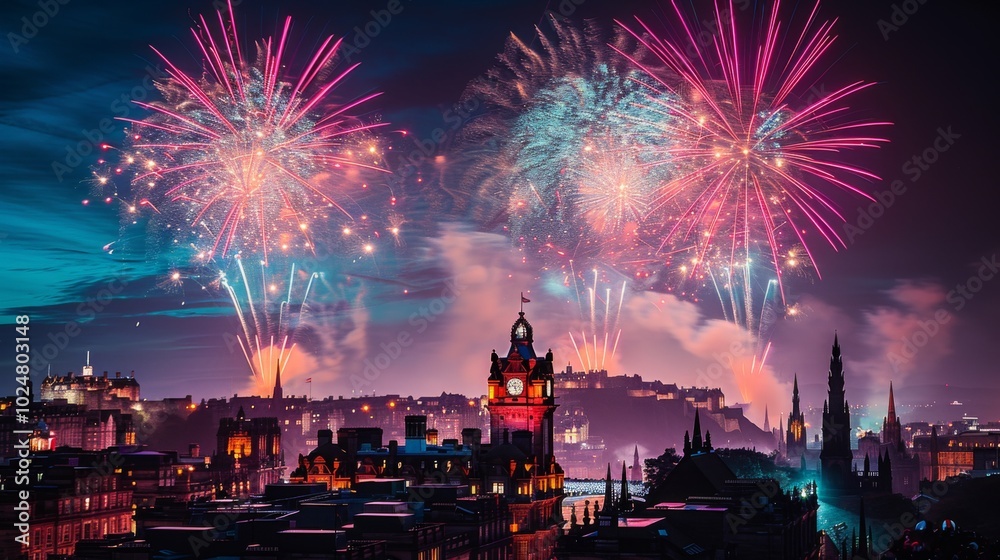 Scottish Hogmanay Festival. Edinburgh Castle serves as the epicenter of ...