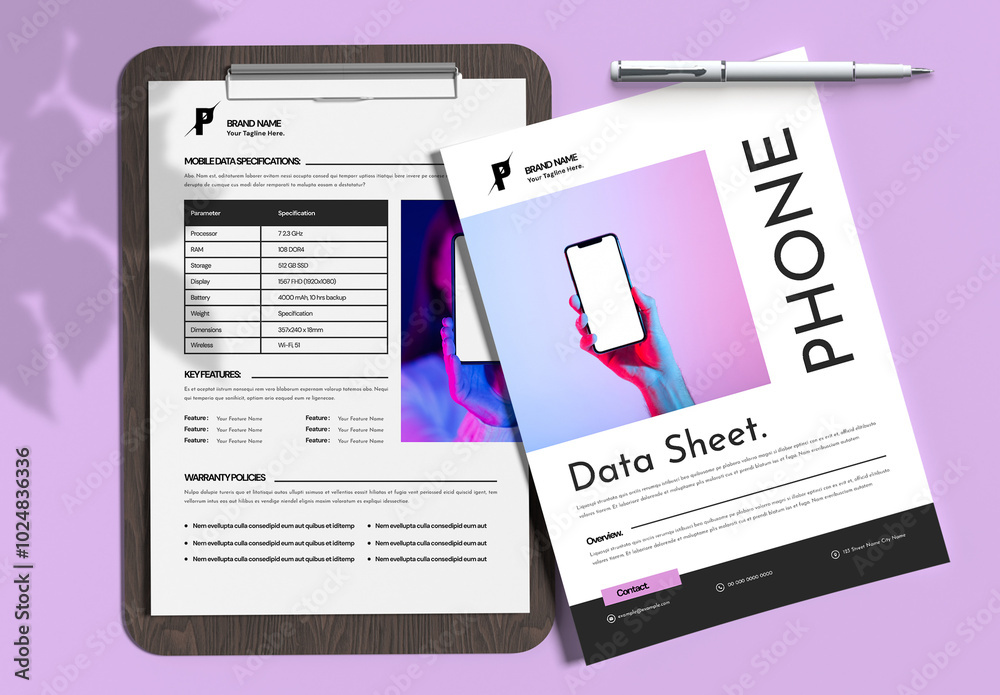 Product Data Sheet Design Stock Template | Adobe Stock