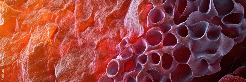 Microscopic observation of thrombus formation within a vein, showcasing ...
