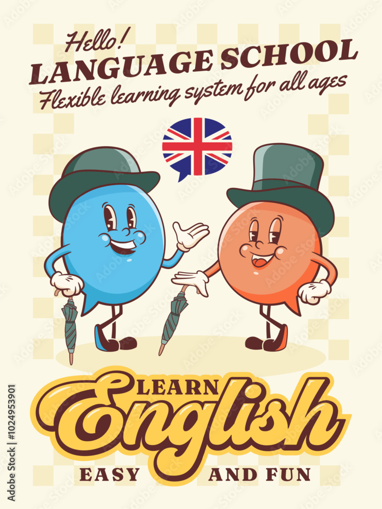 Vector English Talk Language Learning Group of British Gentleman ...