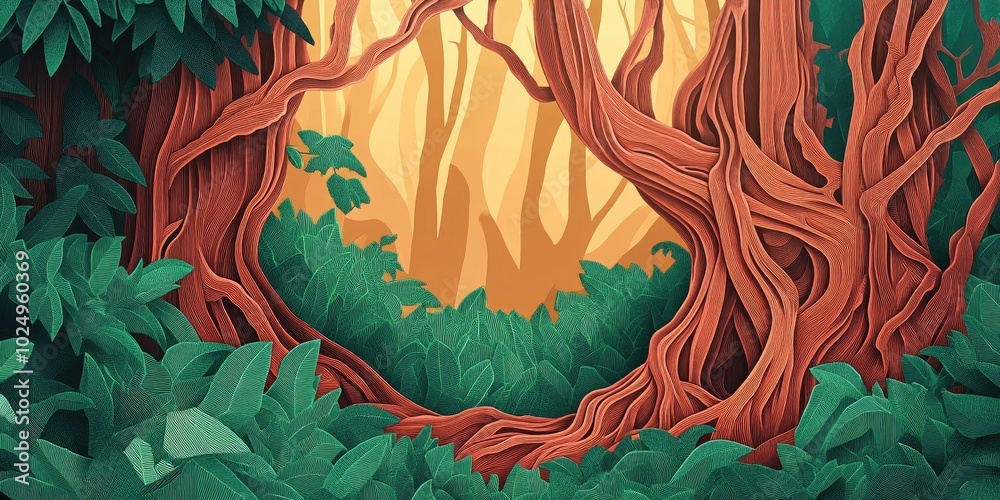 Detailed texture of jati tree wood found in a natural setting, Detailed ...