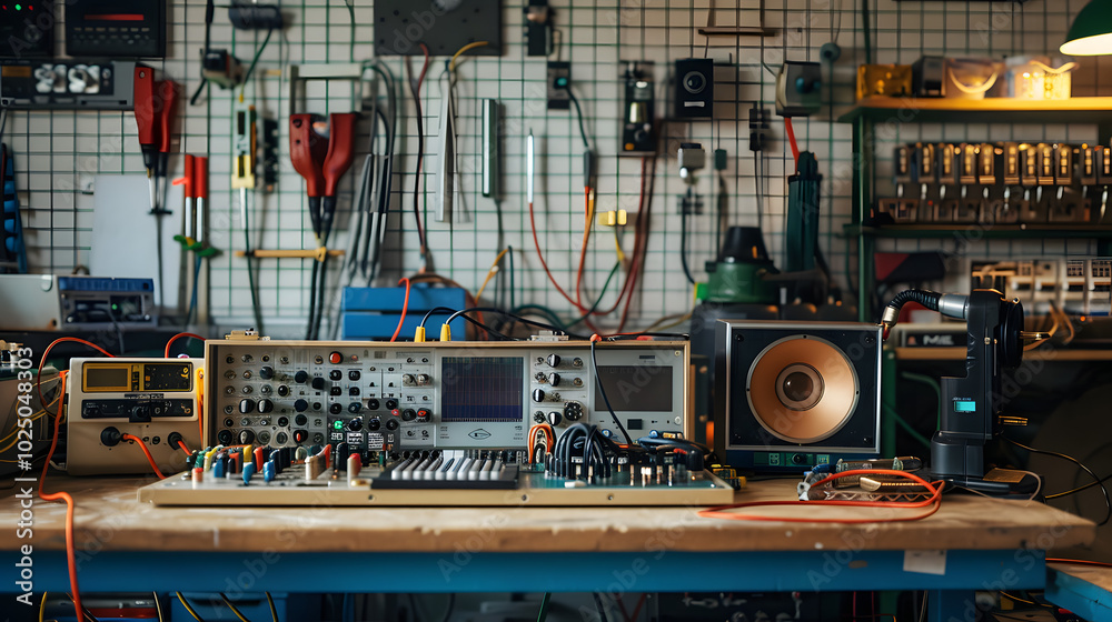 High-Tech Electronics Testing Laboratory Setup, Advanced Circuit Board ...