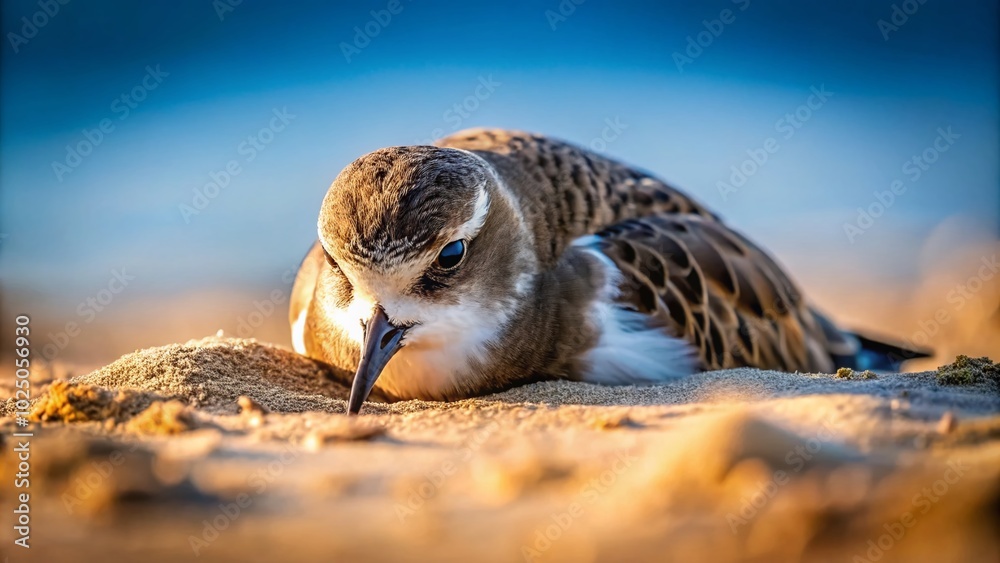 Bird with head in the sand, illustrating a humorous take on avoidance ...