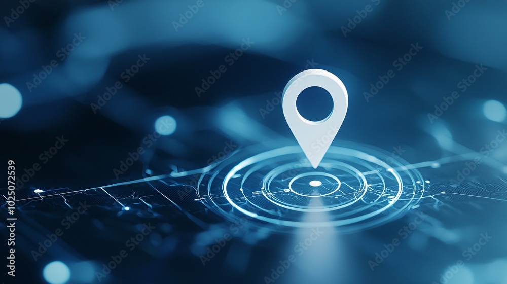 Detailed GPS Map Location with Satellite Imagery - Magnified View of ...