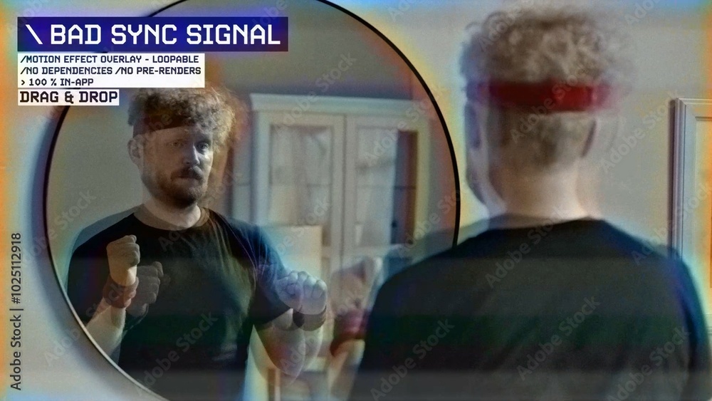 Bad Sync Signal Procedural Motion Effect: VHS, VCR, Retro CRT, Old TV ...