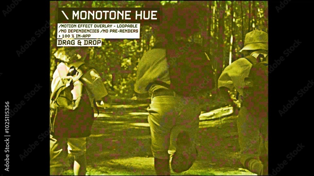 Monotone Hue Procedural Motion Effect: VHS, VCR, Retro CRT, Old TV ...