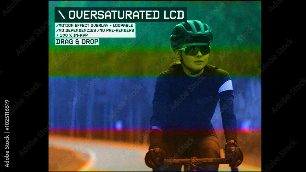 Oversaturated LCD Procedural Motion Effect: VHS, VCR, Retro CRT, Old TV ...