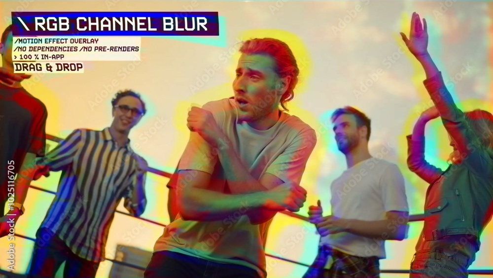 RGB Channel Blur Procedural Motion Effect: VHS, VCR, Retro CRT, Old TV ...