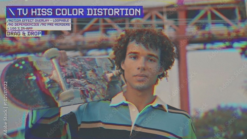 TV Hiss Color Distortion Procedural Motion Effect: VHS, VCR, Retro CRT ...