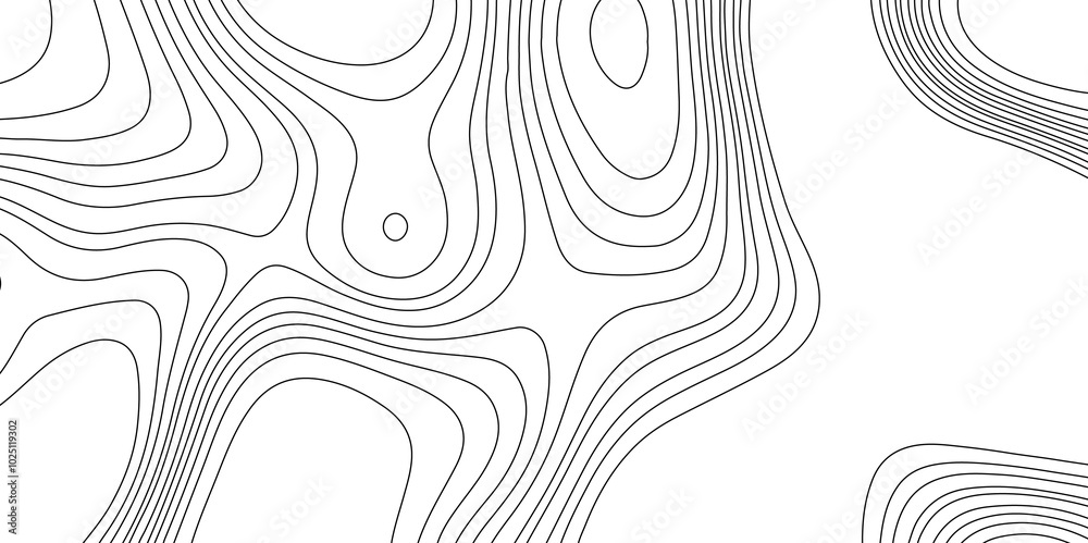 Abstract topographic contours map background, seamless vector ...