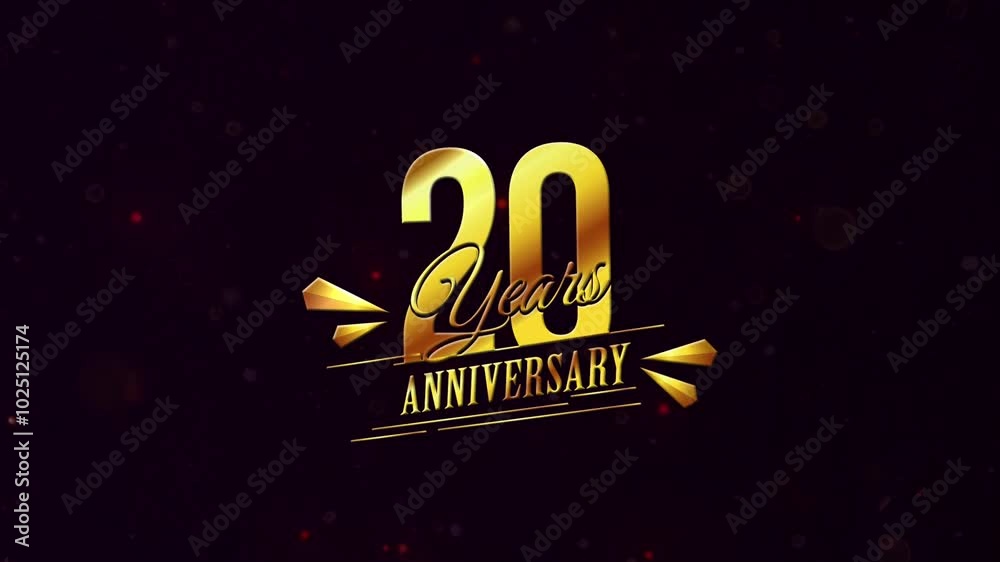 Celebrate 20 Years Anniversary, Golden 20 Years Anniversary, Happy ...