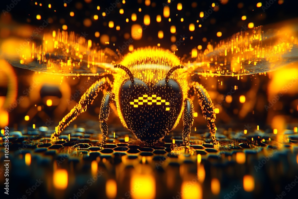 Quantum Bees: Navigating the AI-Powered Digital Matrix: Futuristic ...