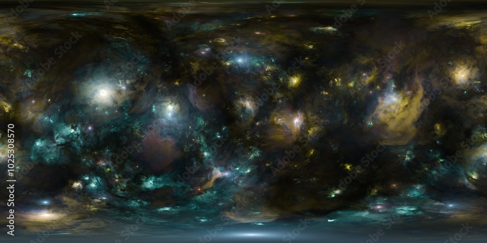 Vivid 12K HDRi Cosmic Nebula with Bright Stars - Ultra HD Space Texture ...