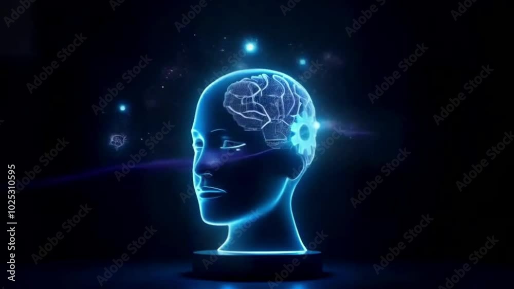 Artificial Intelligence and Machine Learning Concept Illustrated with a ...
