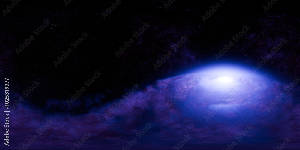 Hyper-Realistic HDRi 12K Space Panorama with Galaxy Nebula and Stars ...
