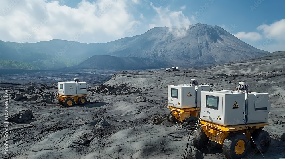 Volcano Surveillance Using Radar Technology: A volcanic landscape with ...