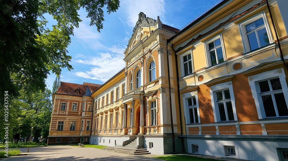 A majestic and historic building showcasing timeless architecture, with ...