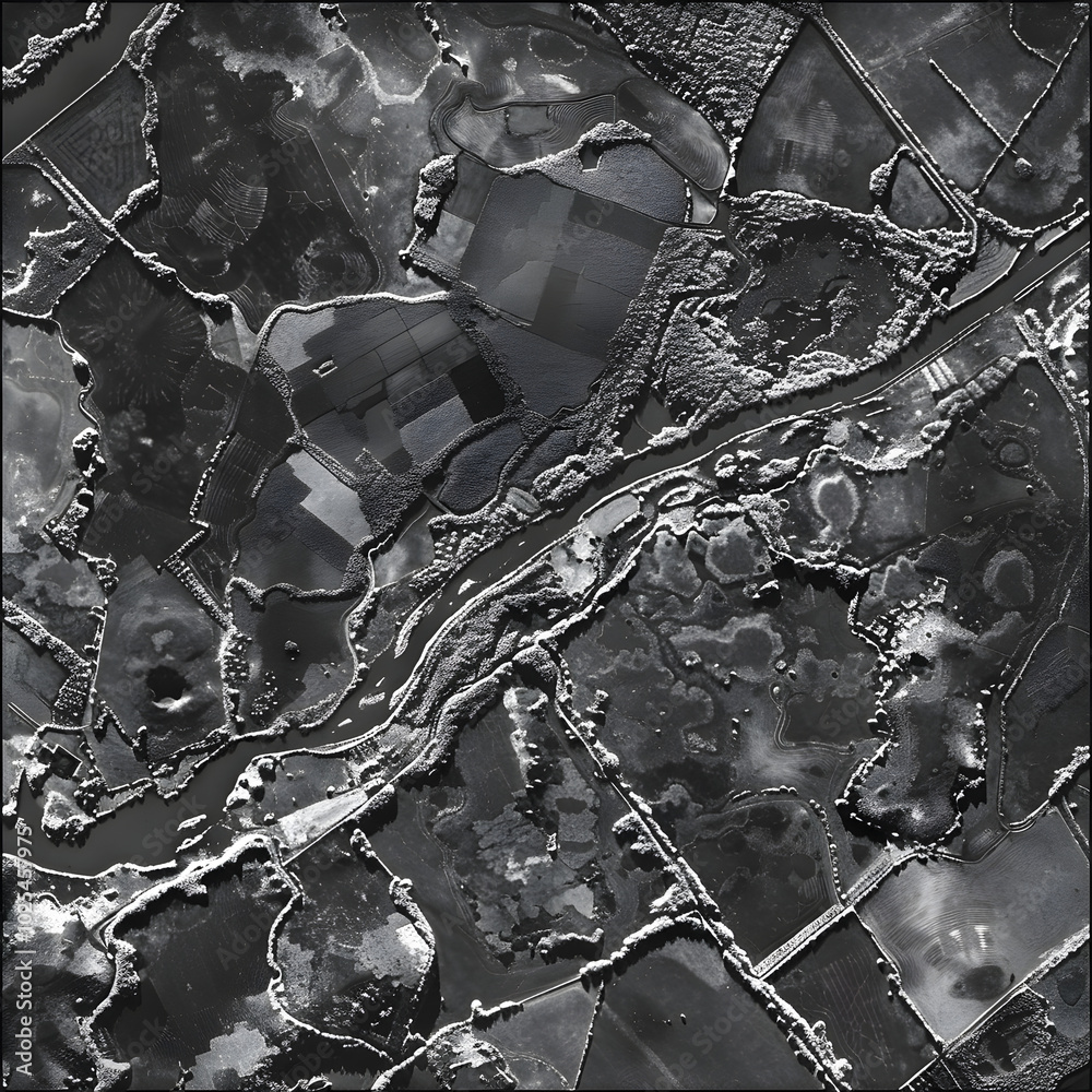 High-Resolution X-Band Radar Imagery Showcasing Detailed Terrain ...