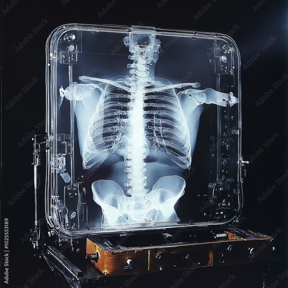 X-ray image of human spine for medical diagnosis Stock Illustration ...