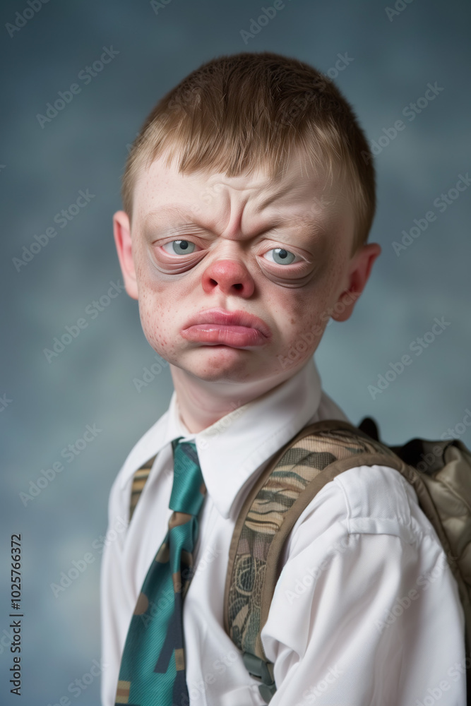 people of ai // yearbook school photo of most unattractive boy with red ...