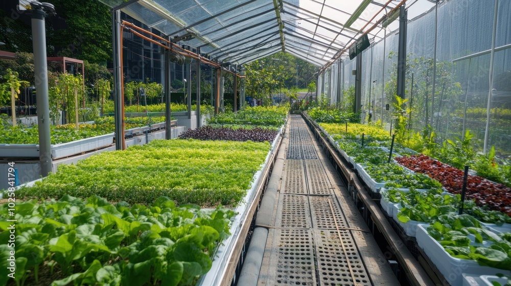 A smart city promoting urban agriculture and food security, featuring ...