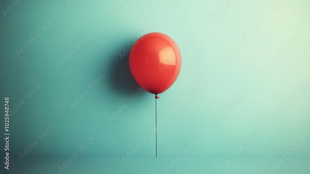 Conceptual image of a balloon slowly inflating, symbolizing the feeling ...