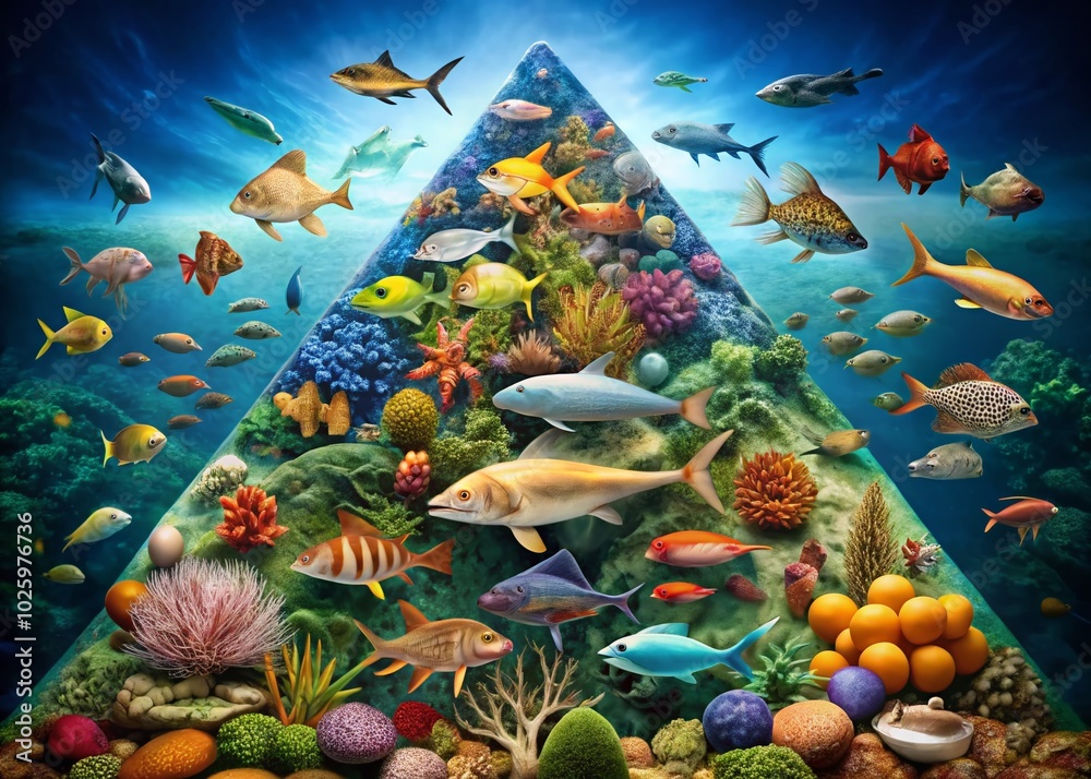 Macro Photography of the Marine Food Pyramid – Explore Ocean Life Stock ...