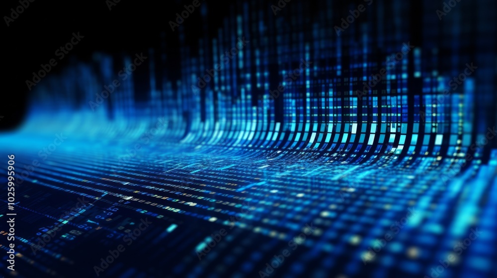 Scientific technology data binary code network conveying connectivity ...