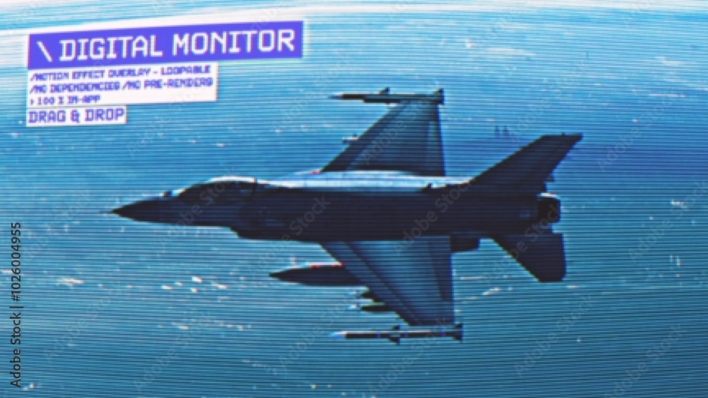Digital Monitor Screen Procedural Motion Effect: VHS, VCR, Retro CRT ...