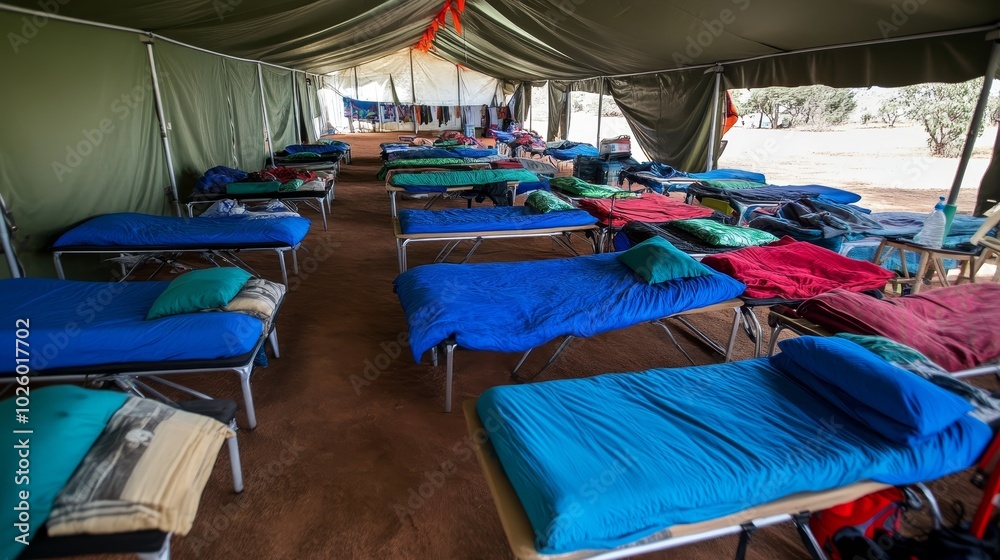 Emergency shelter providing refuge and safe sleeping space for ...