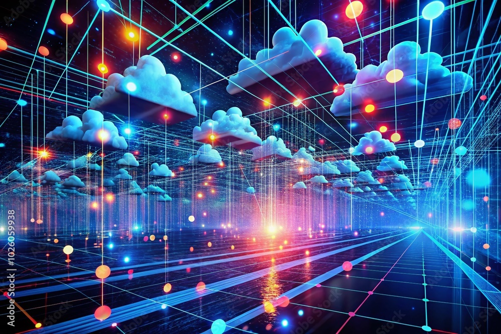 Big Data Concept: Digital Data Flow and Transfer in a Modern Network ...